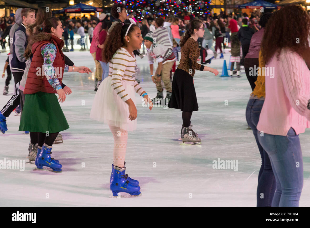 Skating Rink at the Bank of America Winter Village, Bryant Park, NYC ...
