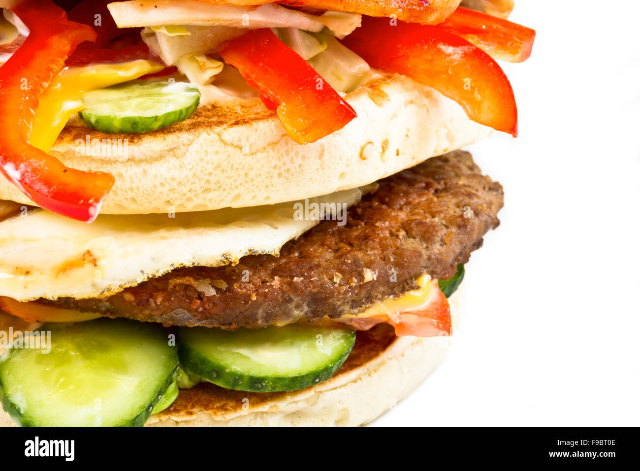 hamburger isolated on white Stock Photo - Alamy