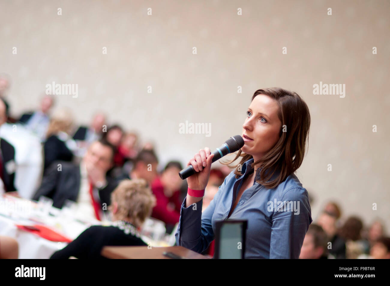 Indoor business conference for managers Stock Photo - Alamy