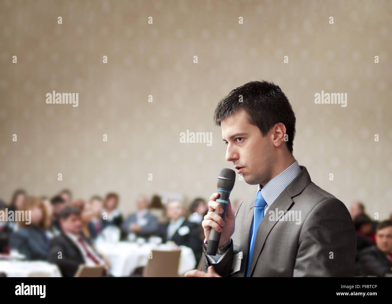 Indoor business conference for managers Stock Photo - Alamy