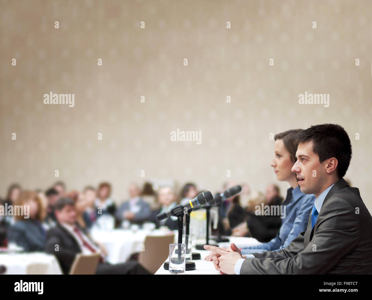 Indoor business conference for managers Stock Photo - Alamy