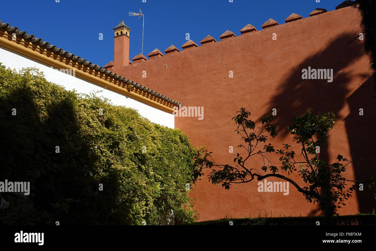 Walls of Real Alcazar Palace, Seville Andalusia Spain Stock Photo - Alamy