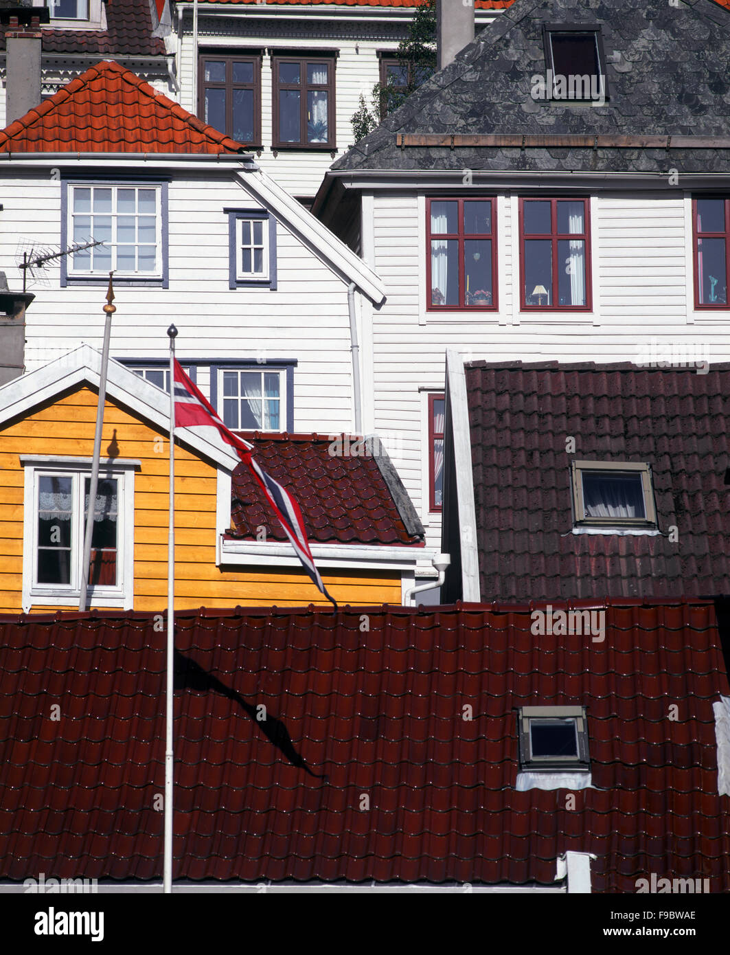 Norway, Bergen, Row houses Stock Photo - Alamy