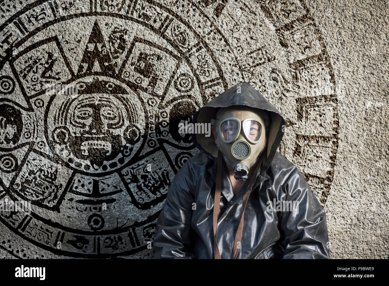 Man is waiting for end of the world Stock Photo - Alamy