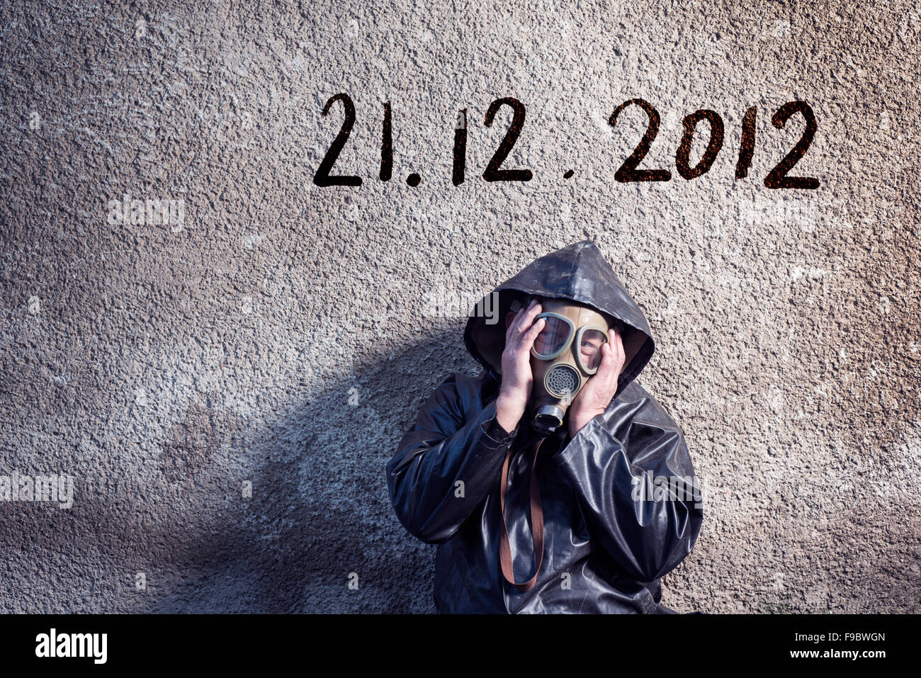 Man is waiting for end of the world Stock Photo - Alamy