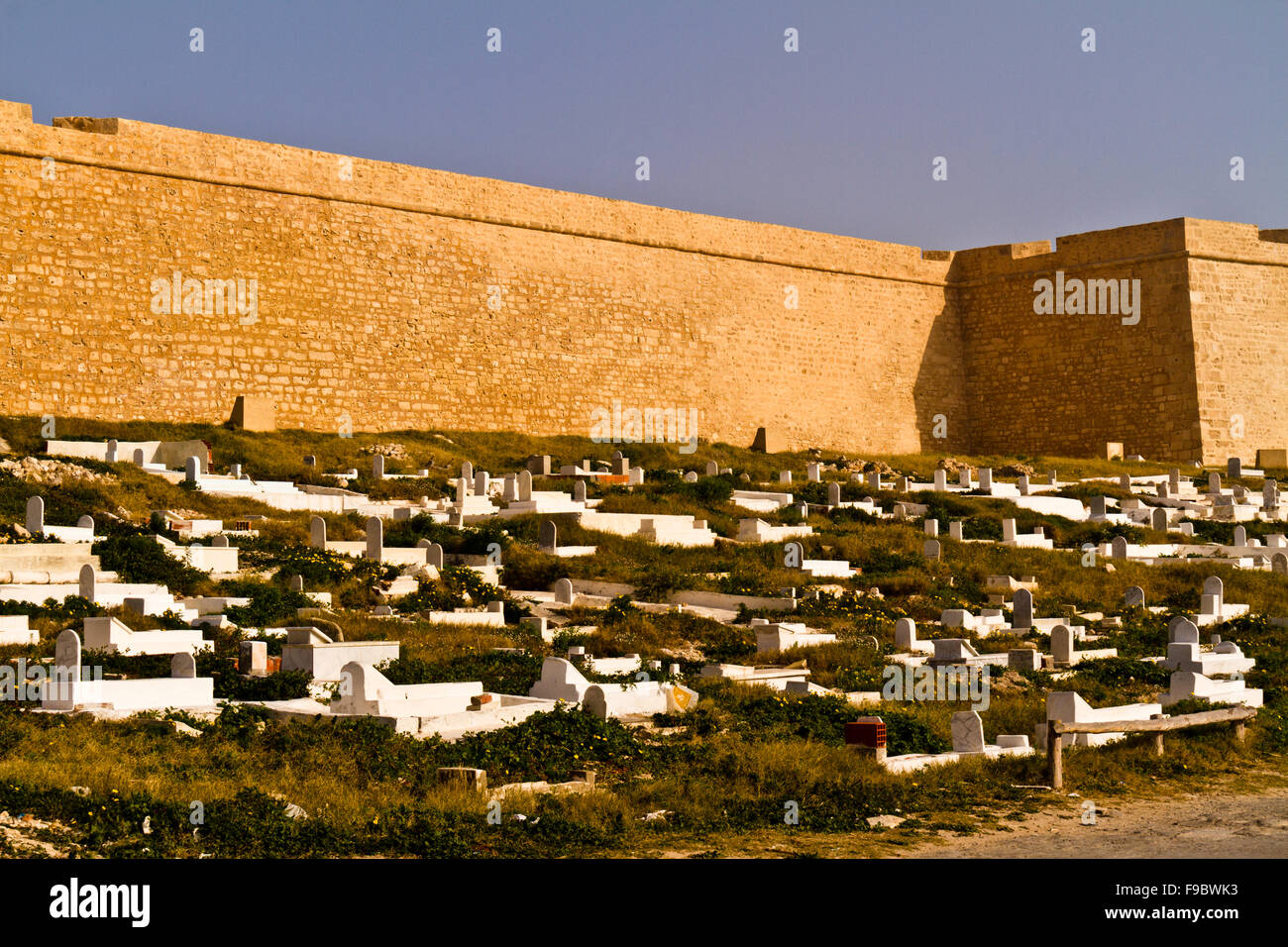 Ribat - arabic fortification and cemetery in Mahdia - seaside town in ...