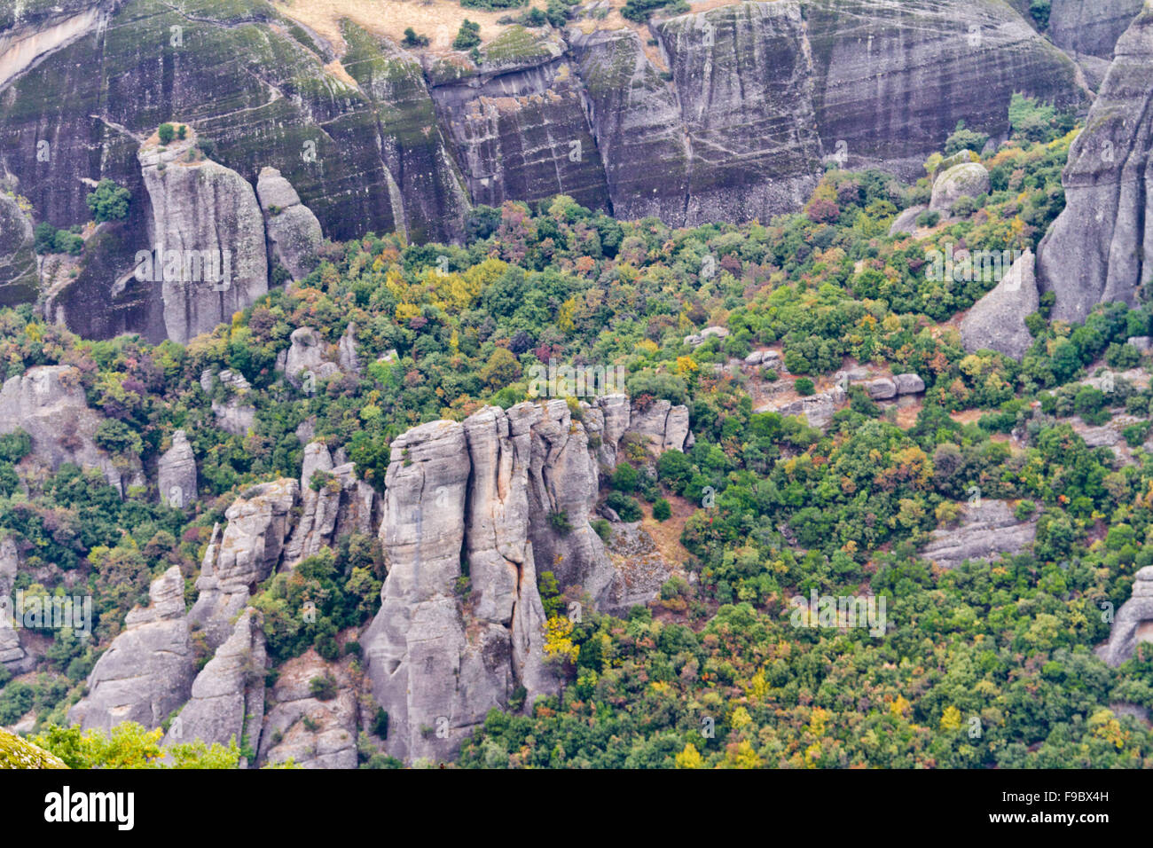 Meteora cliffs and monasteries Stock Photo - Alamy