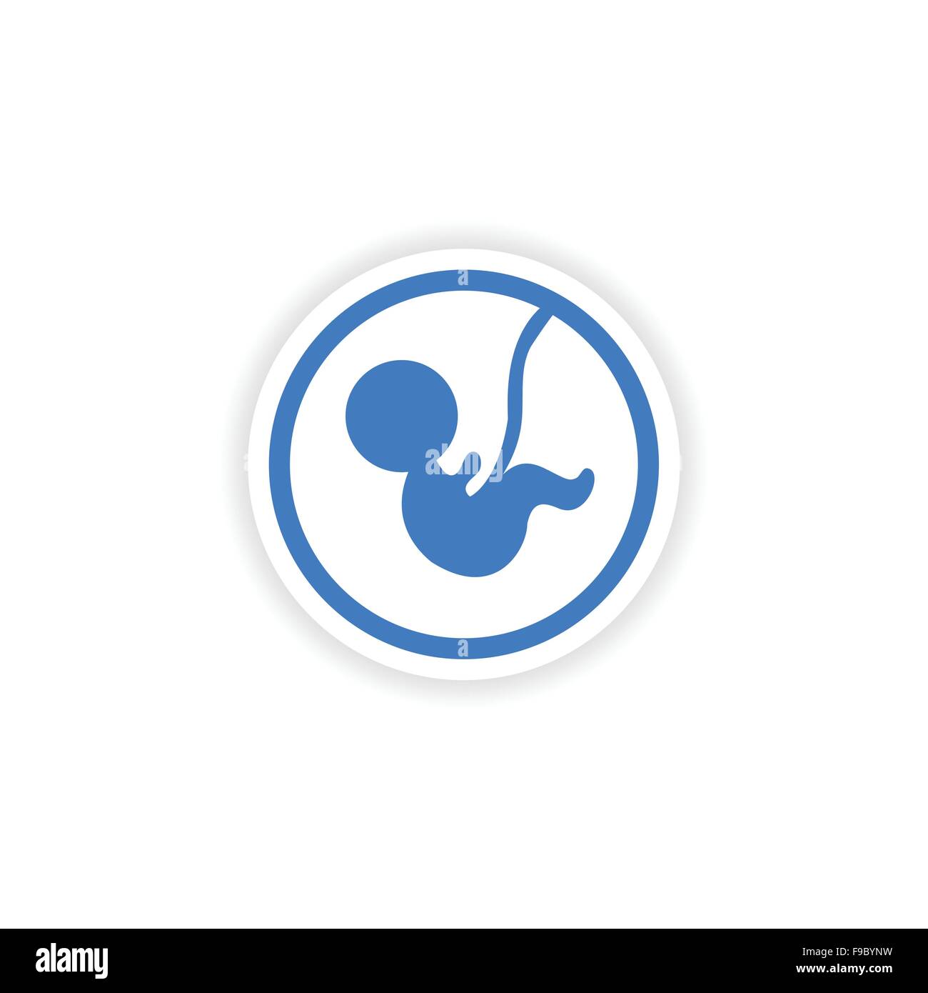 Human embryo in womb Stock Vector Images - Alamy