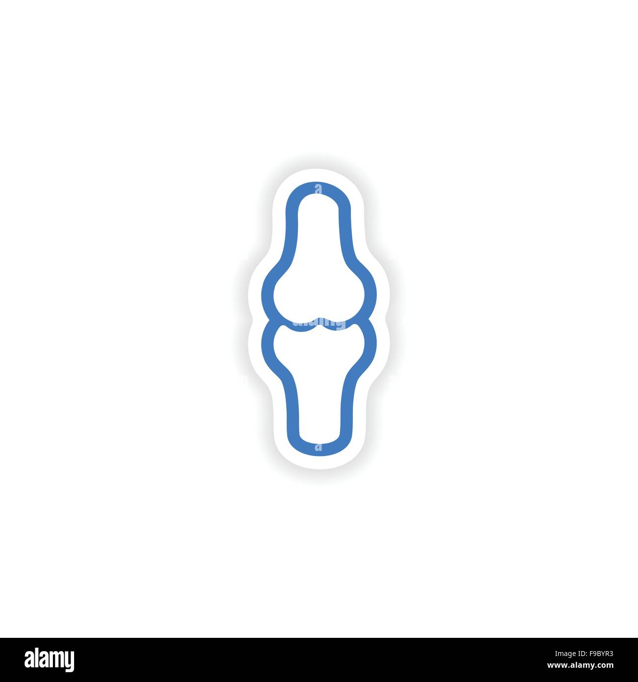 paper sticker on white background human bones Stock Vector Image & Art ...