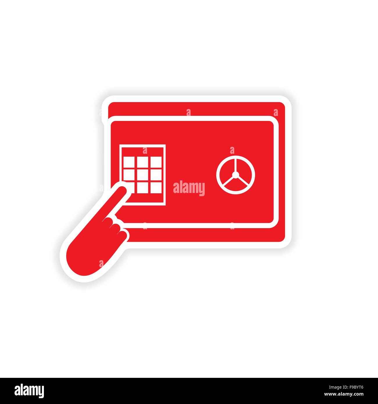 stylish sticker on paper pin code password safe Stock Vector Image ...