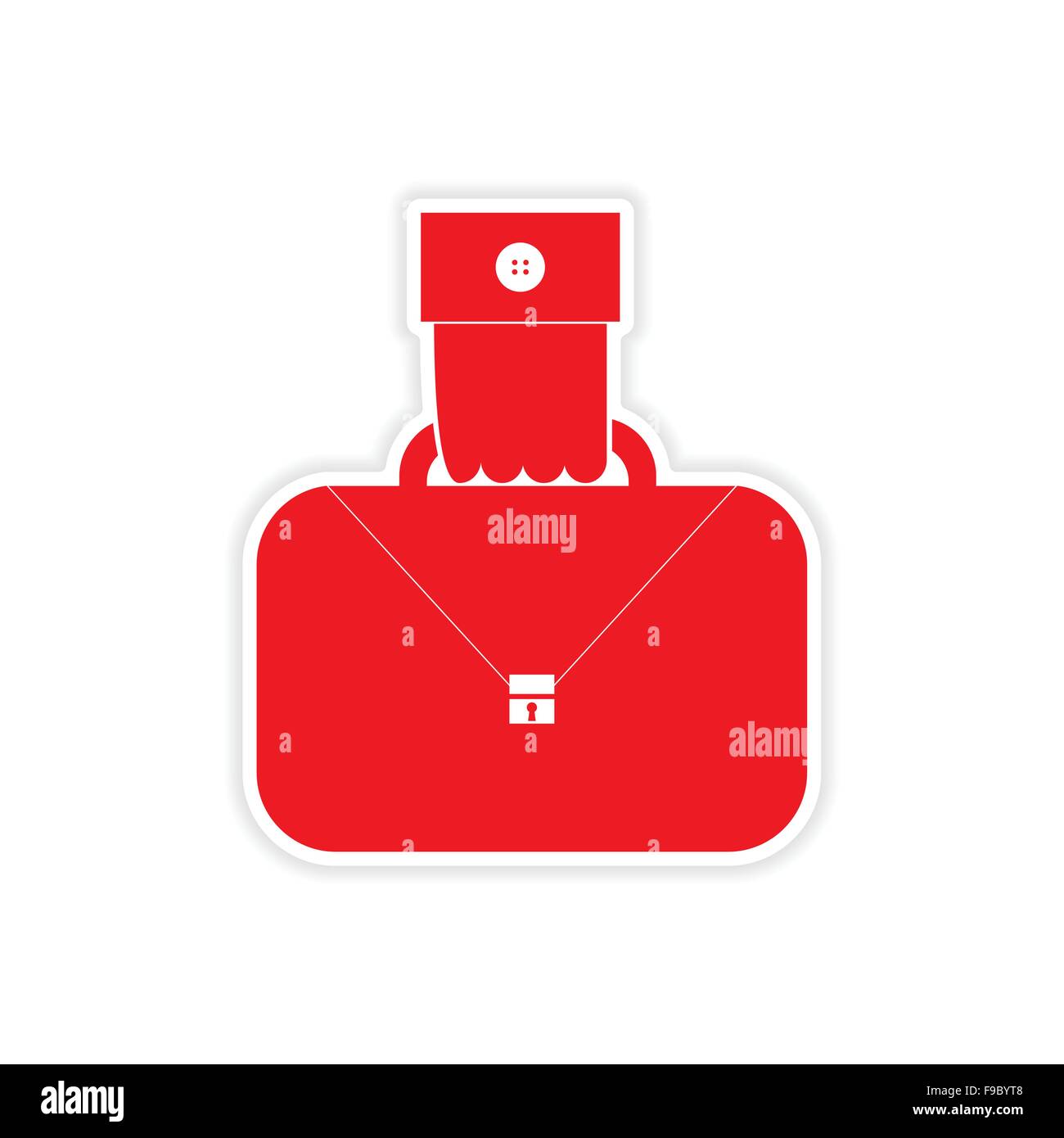 stylish sticker on paper hand holding case Stock Vector Image & Art - Alamy