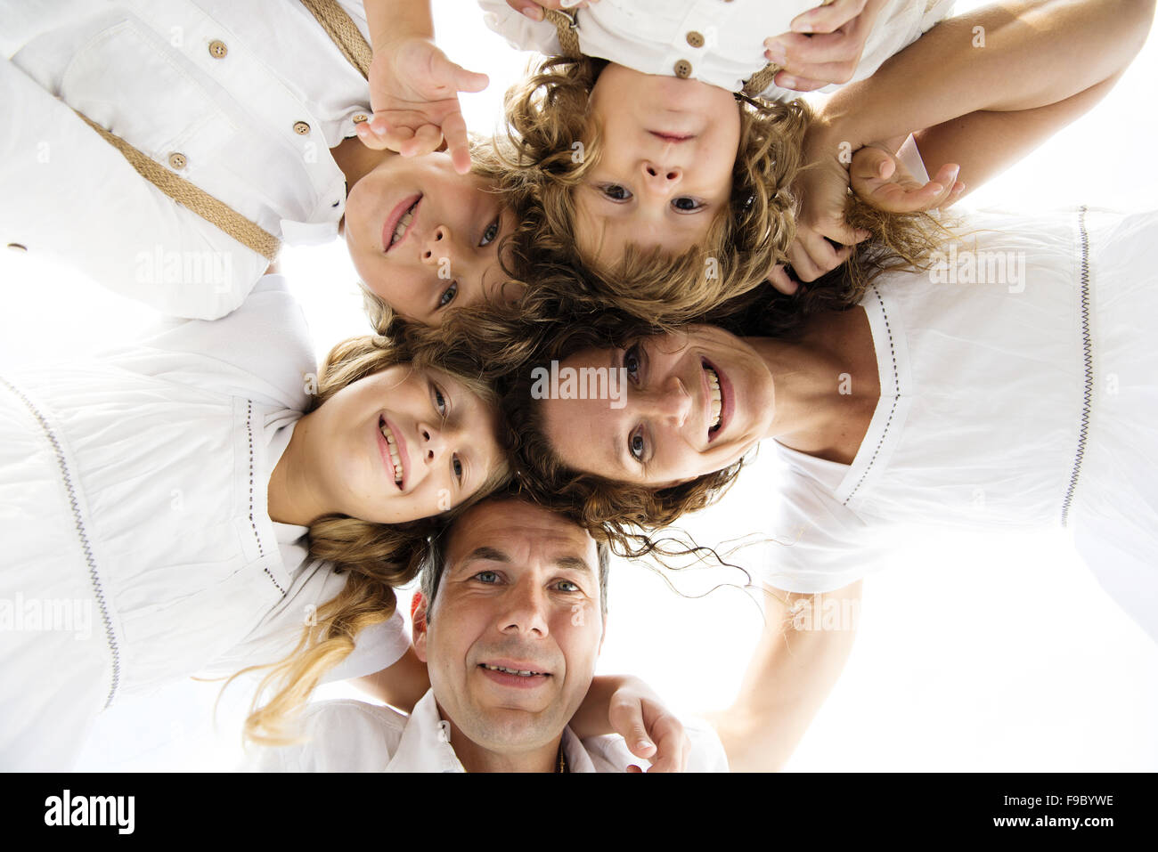 Big family is relaxing together in green nature Stock Photo - Alamy