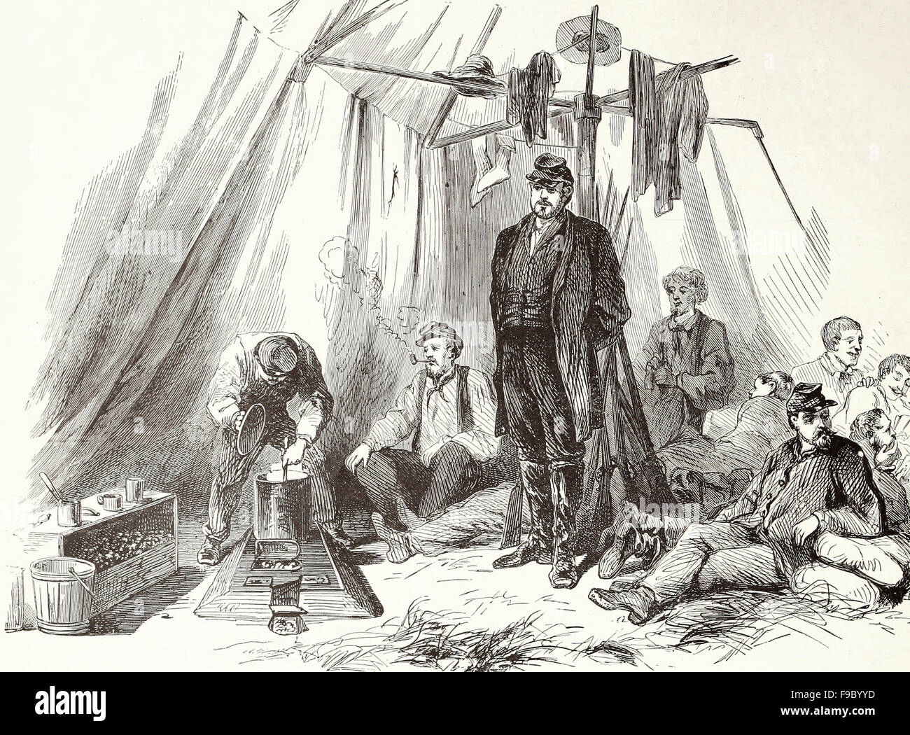 Scene in Camp Life - Company Mess of the Thirteenth Illinois Volunteers ...