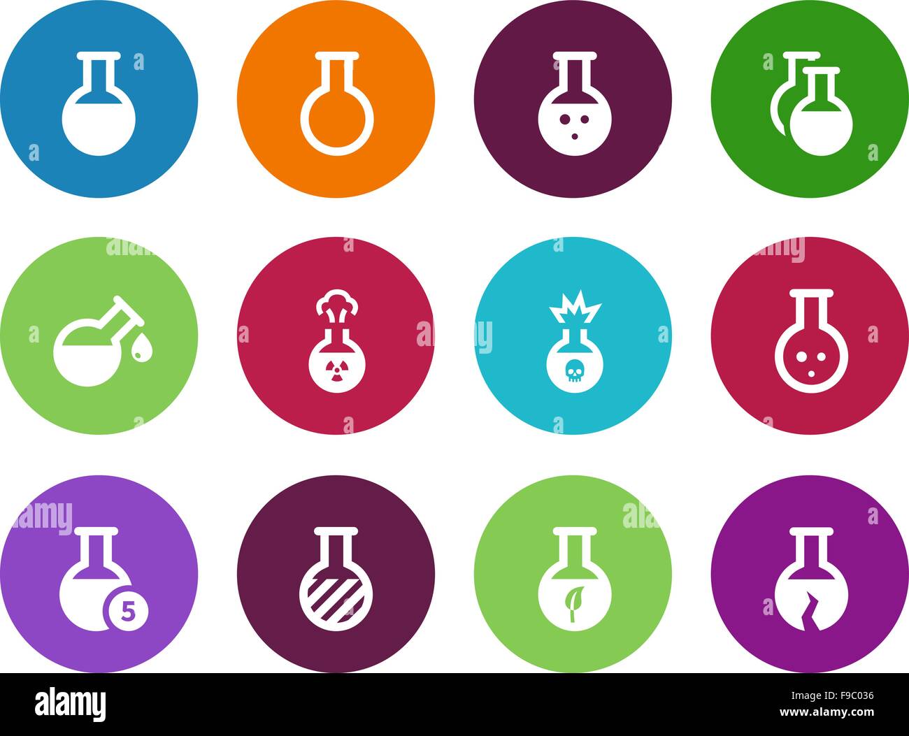 Test tube circle icons on white background Stock Vector Image & Art - Alamy