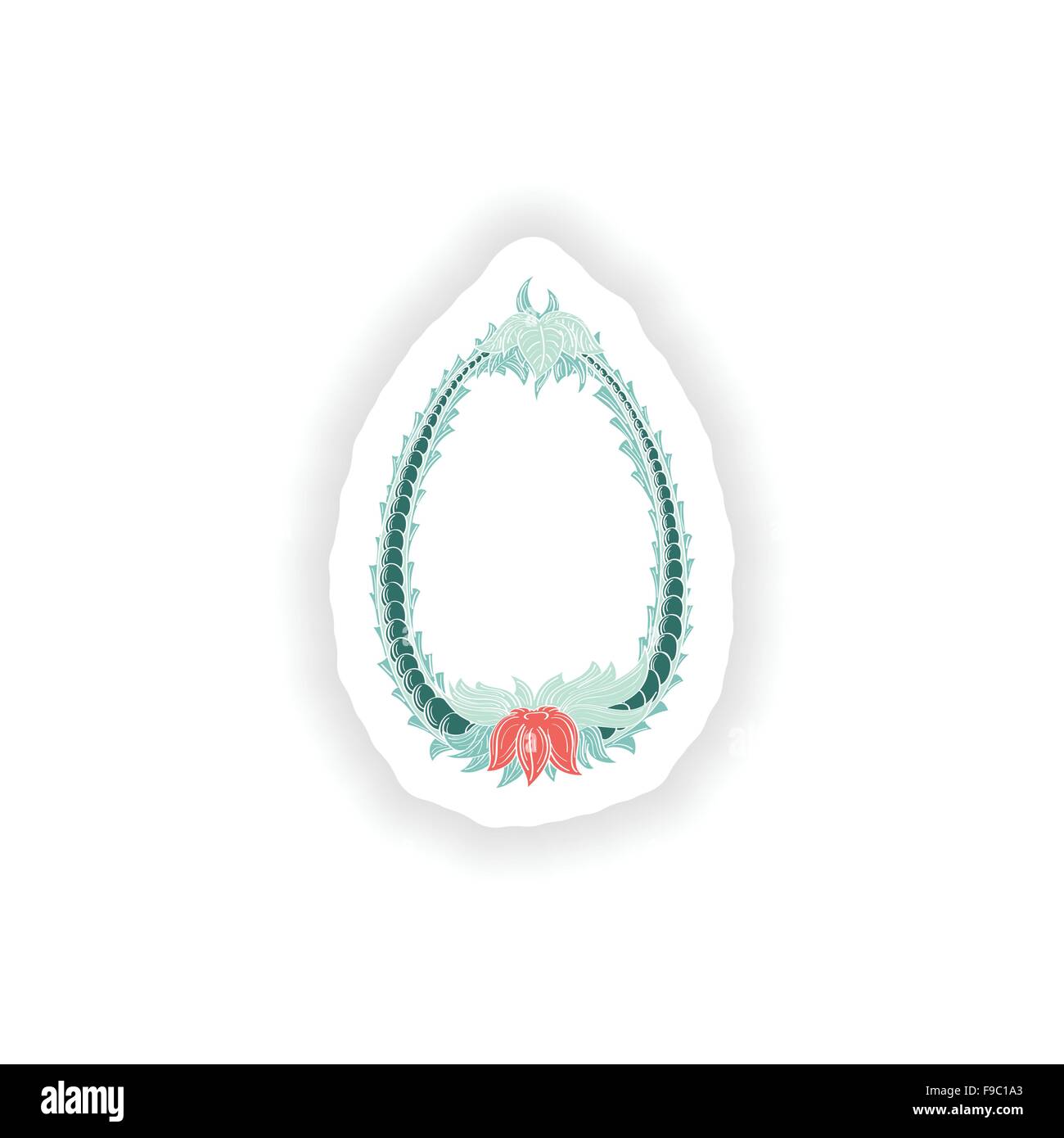 stiker Abstract number 0 logo icon in Blue tropical style Stock Vector ...