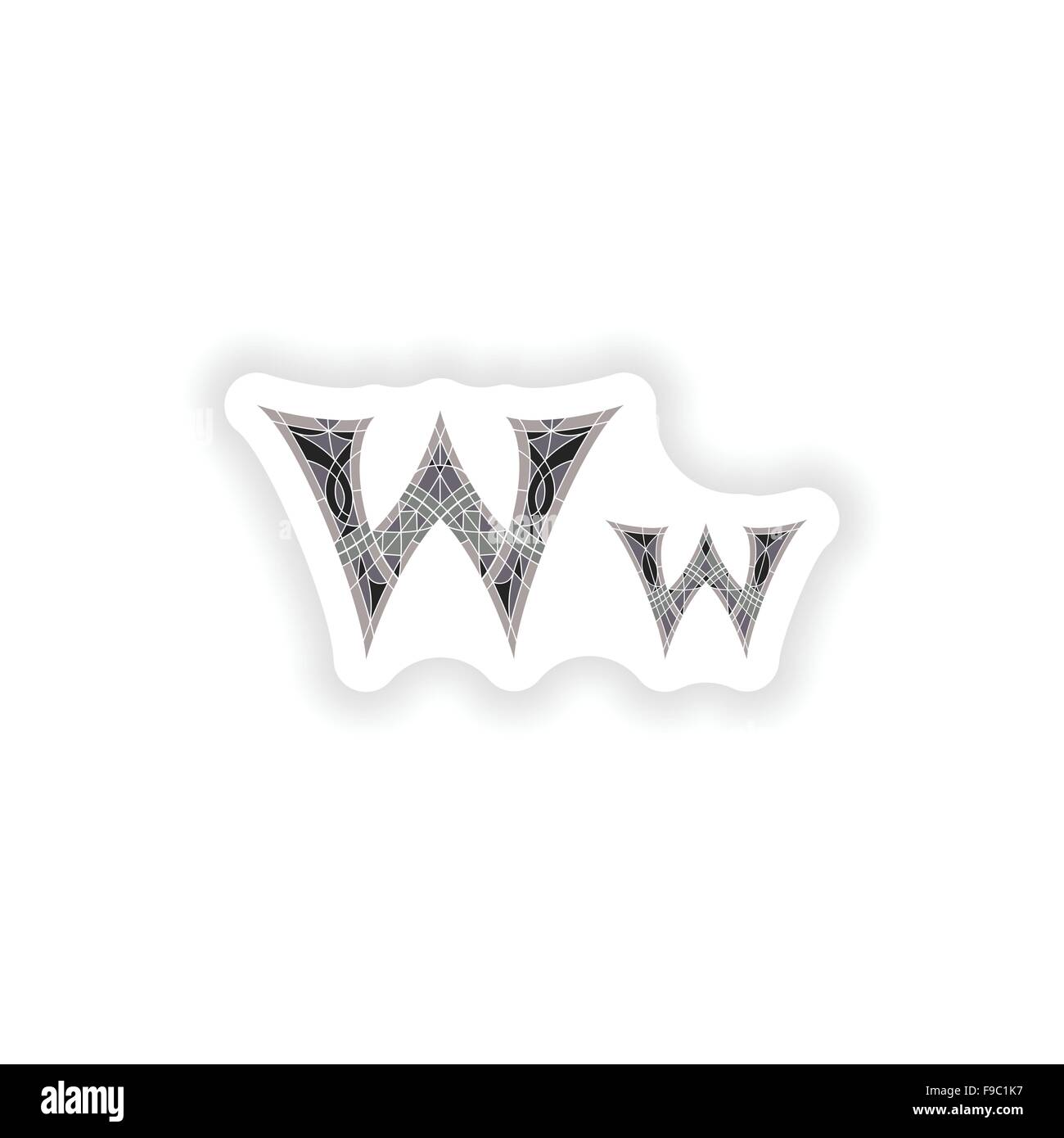 Polygonal font abc alphabet Cut Out Stock Images & Pictures - Alamy