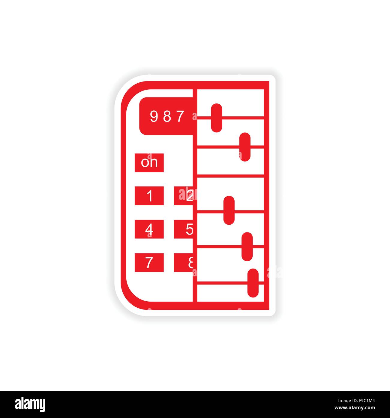 Old electronic calculator Stock Vector Images - Alamy