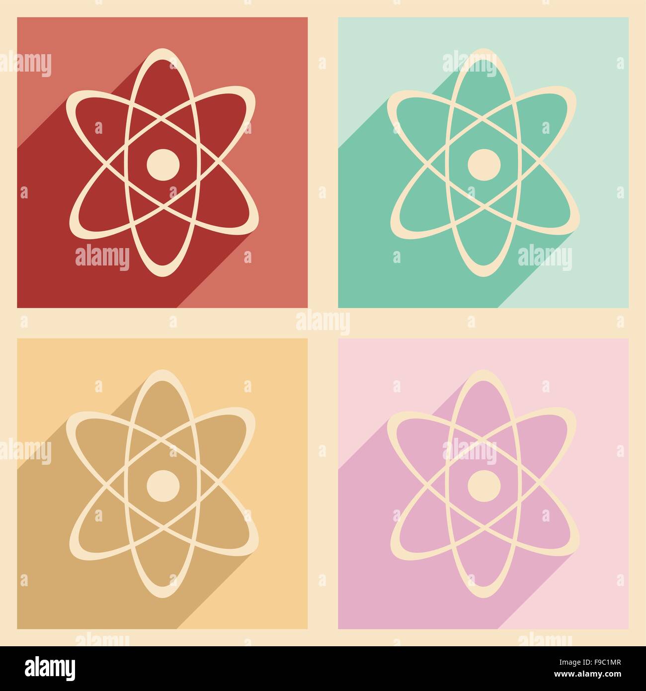 Flat with shadow concept and mobile application chemistry formula Stock ...