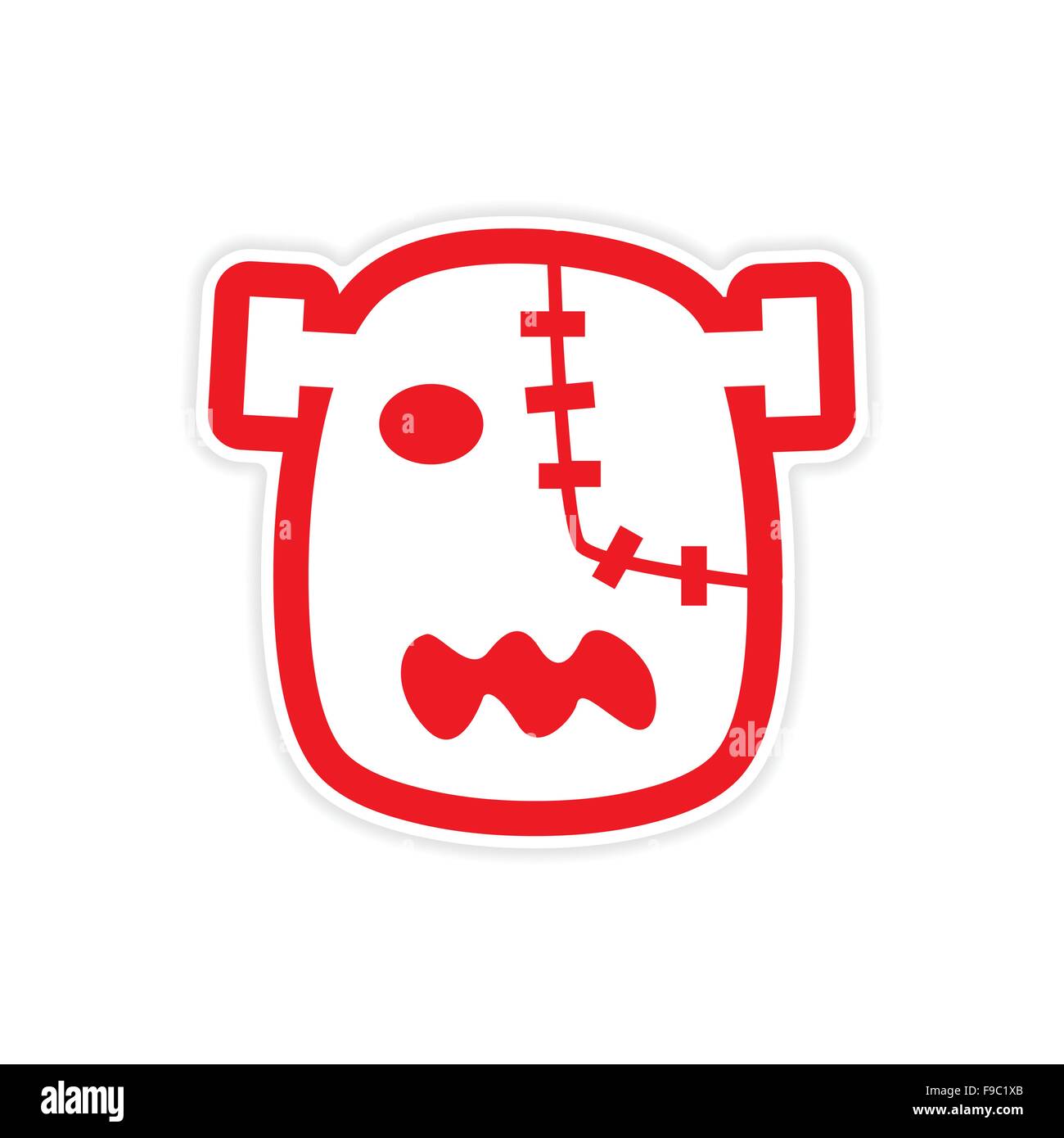 Zombie angry on white Cut Out Stock Images & Pictures - Alamy