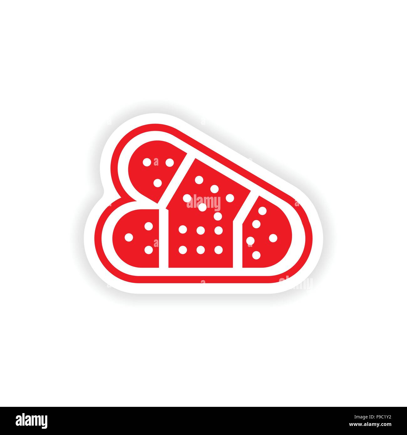 paper sticker on white background medical patch Stock Vector Image ...