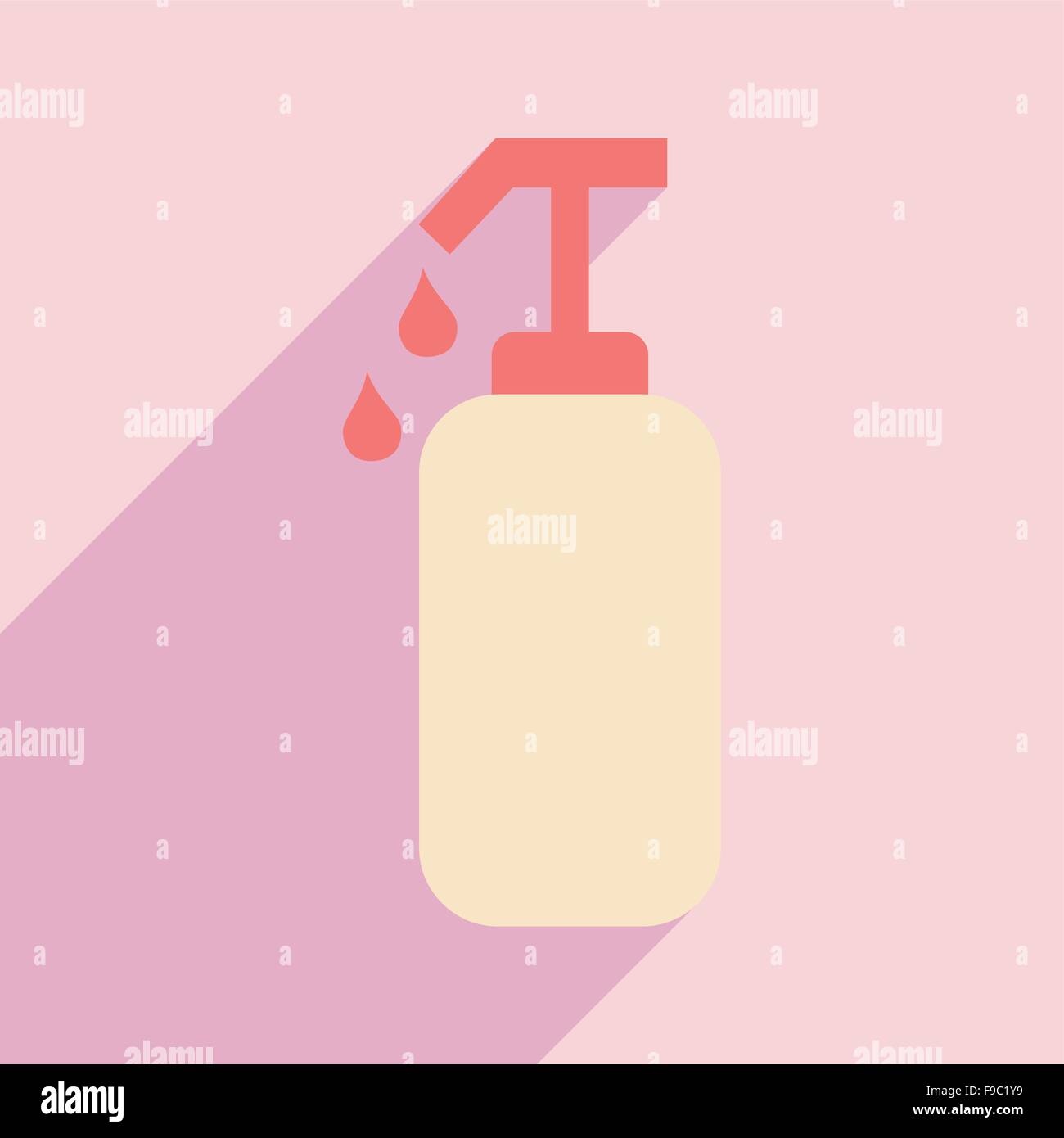 Flat with shadow icon and mobile application cream soap Stock Vector ...