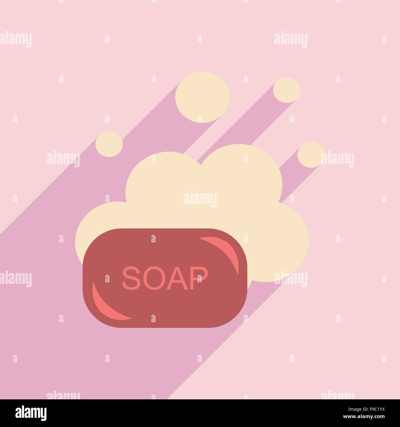 Flat with shadow icon and mobile application soap Stock Vector Image ...