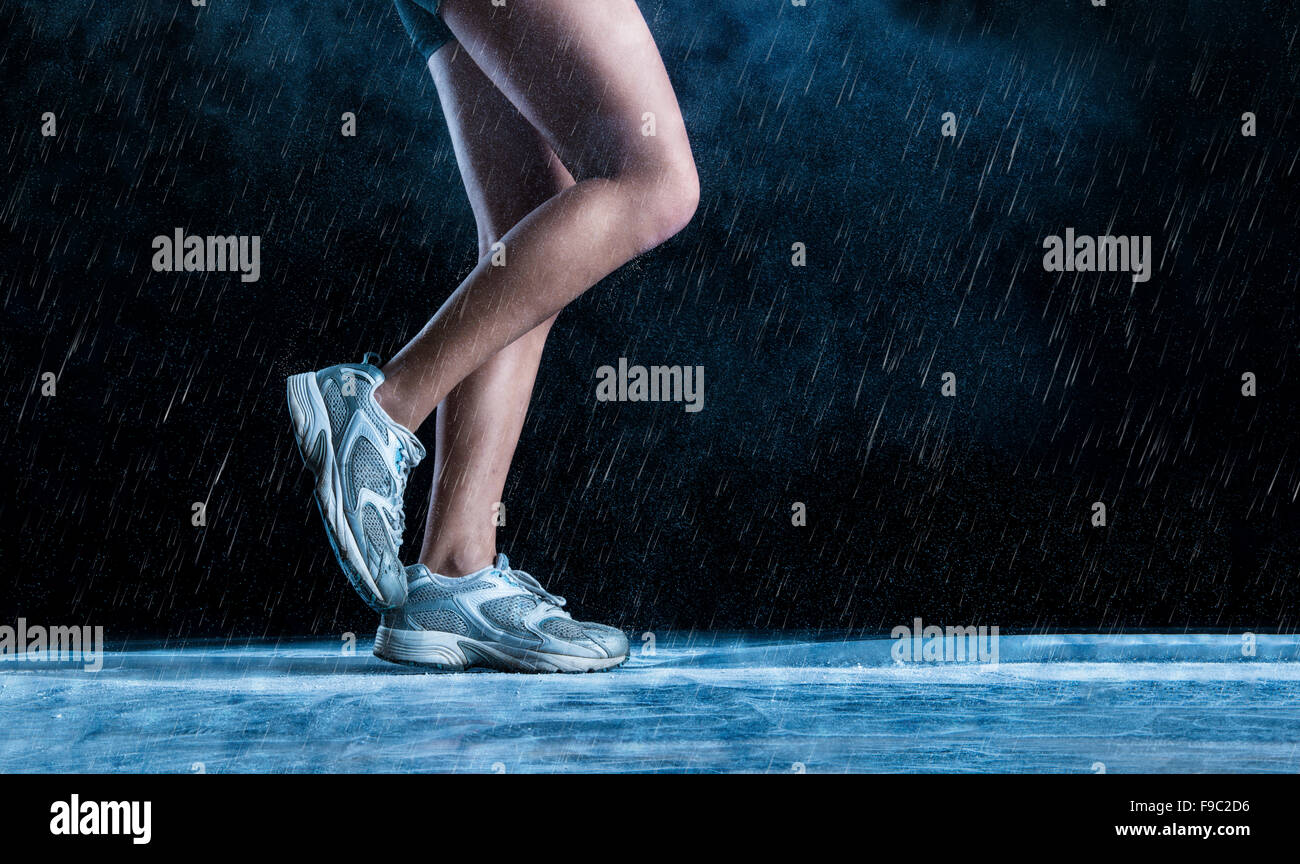 Fitness feet person running hi-res stock photography and images - Alamy