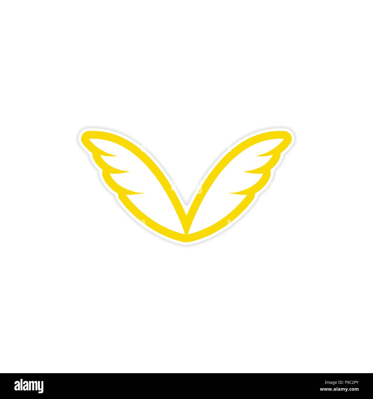 Sticker Eagle Wings Stock Vector Image & Art - Alamy