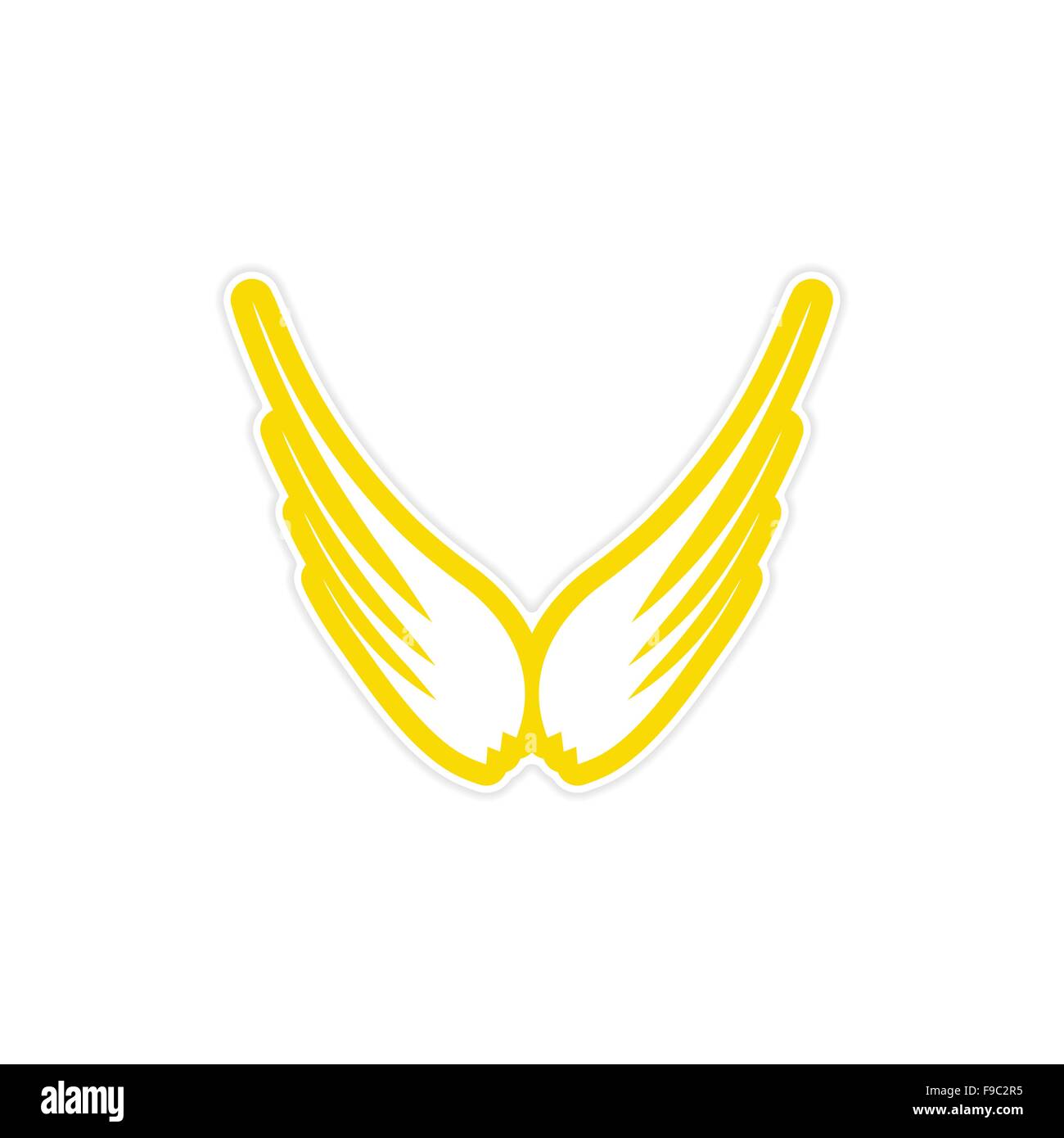 Sticker Eagle Wings Stock Vector Image & Art - Alamy