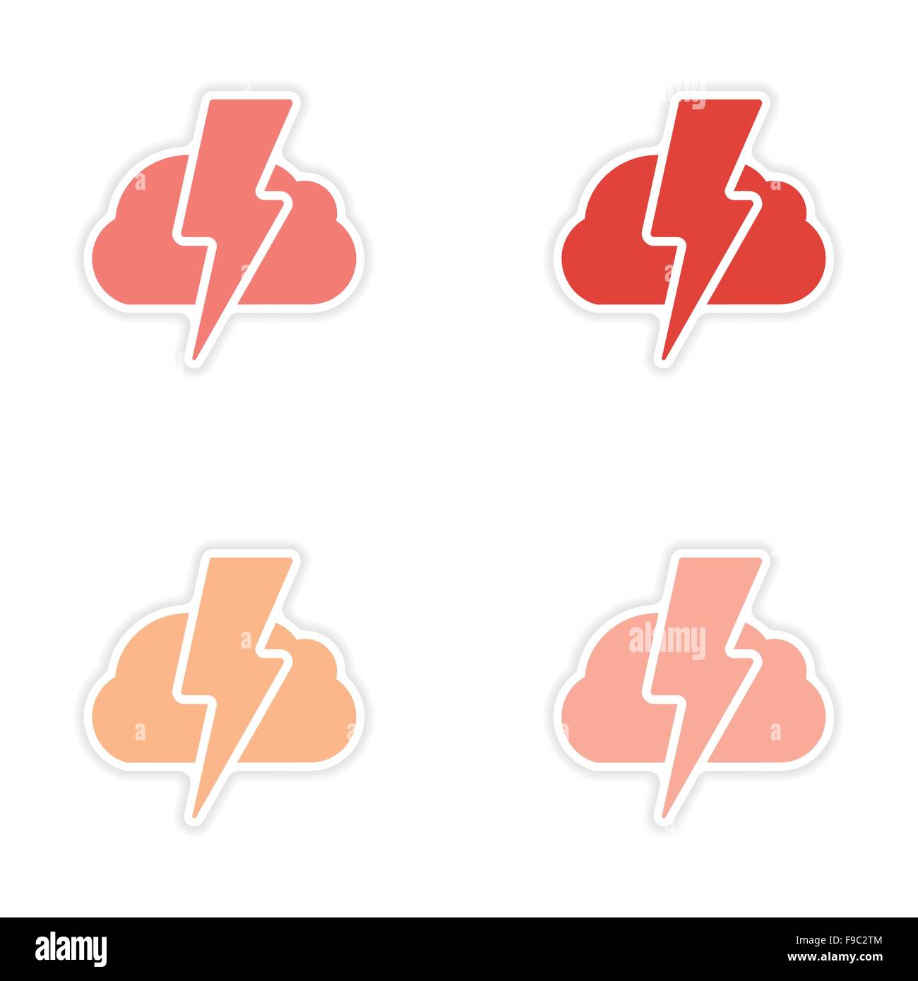 Thunder storm realistic lightning eps hi-res stock photography and ...