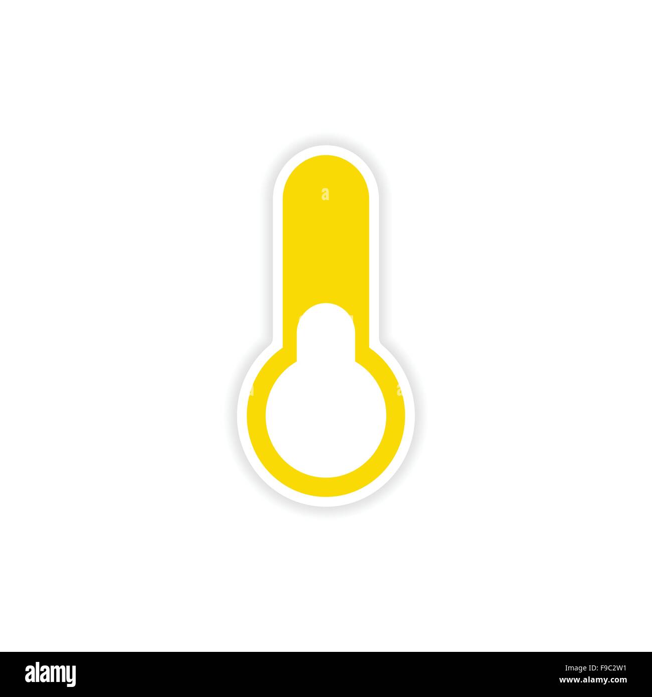 icon sticker realistic design on paper thermometer Stock Vector Image ...