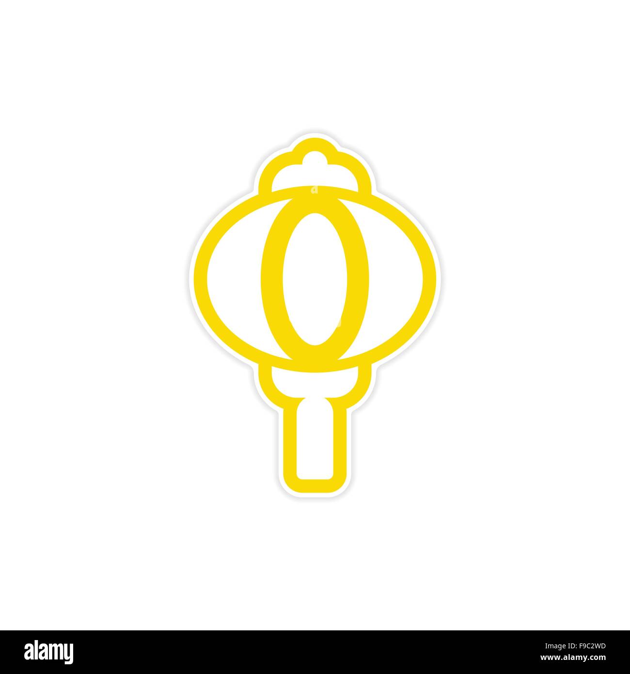 Sticker Chinese lantern Stock Vector Image & Art - Alamy