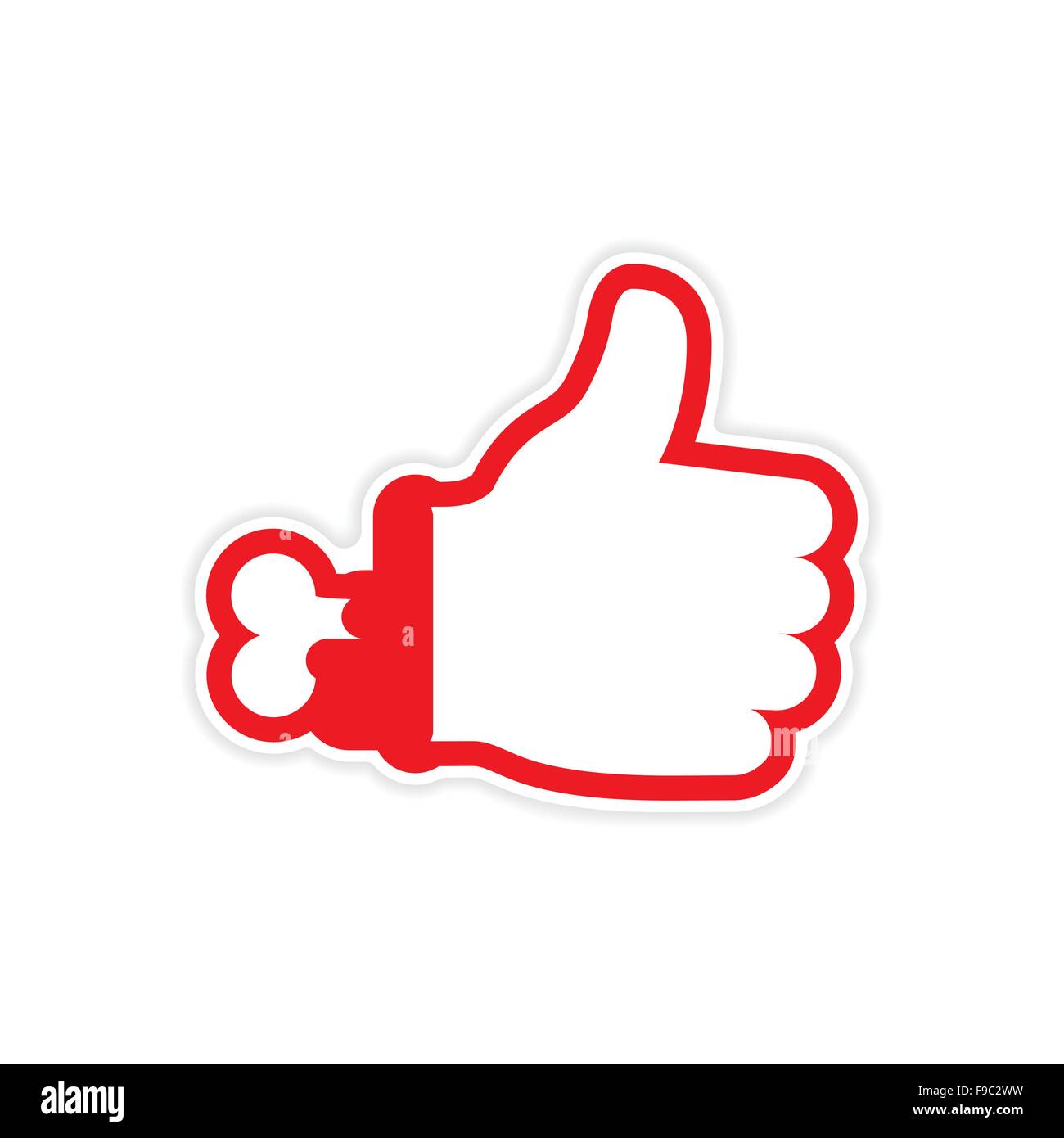 sticker Zombie bloody hand on white background Stock Vector Image & Art ...