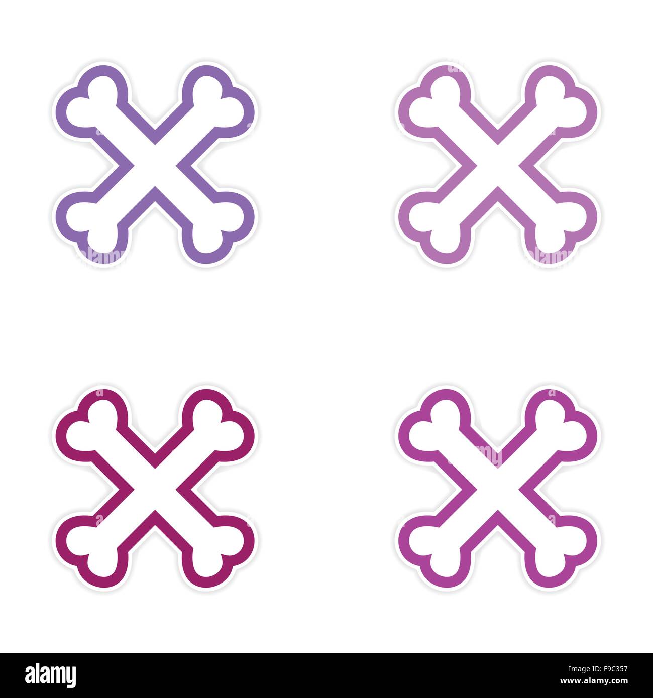 Skeleton on a cross Stock Vector Images - Alamy