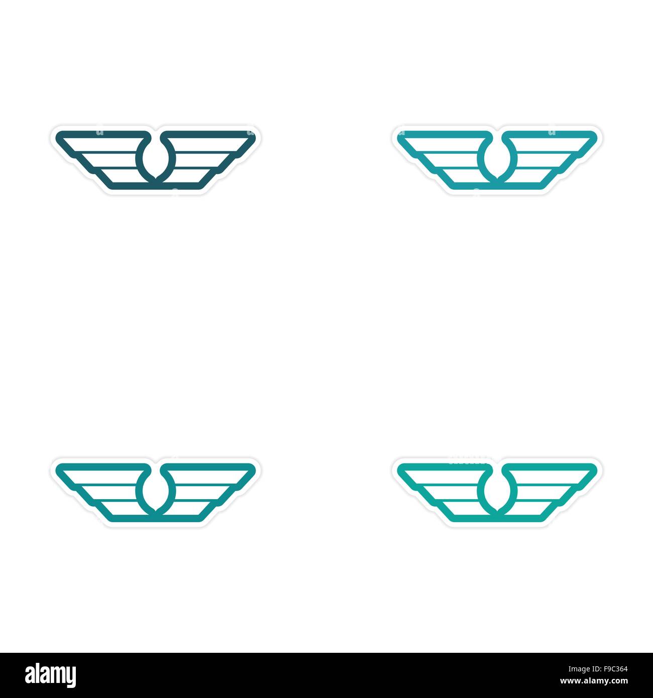 assembly stickers wings eagle Stock Vector Image & Art - Alamy