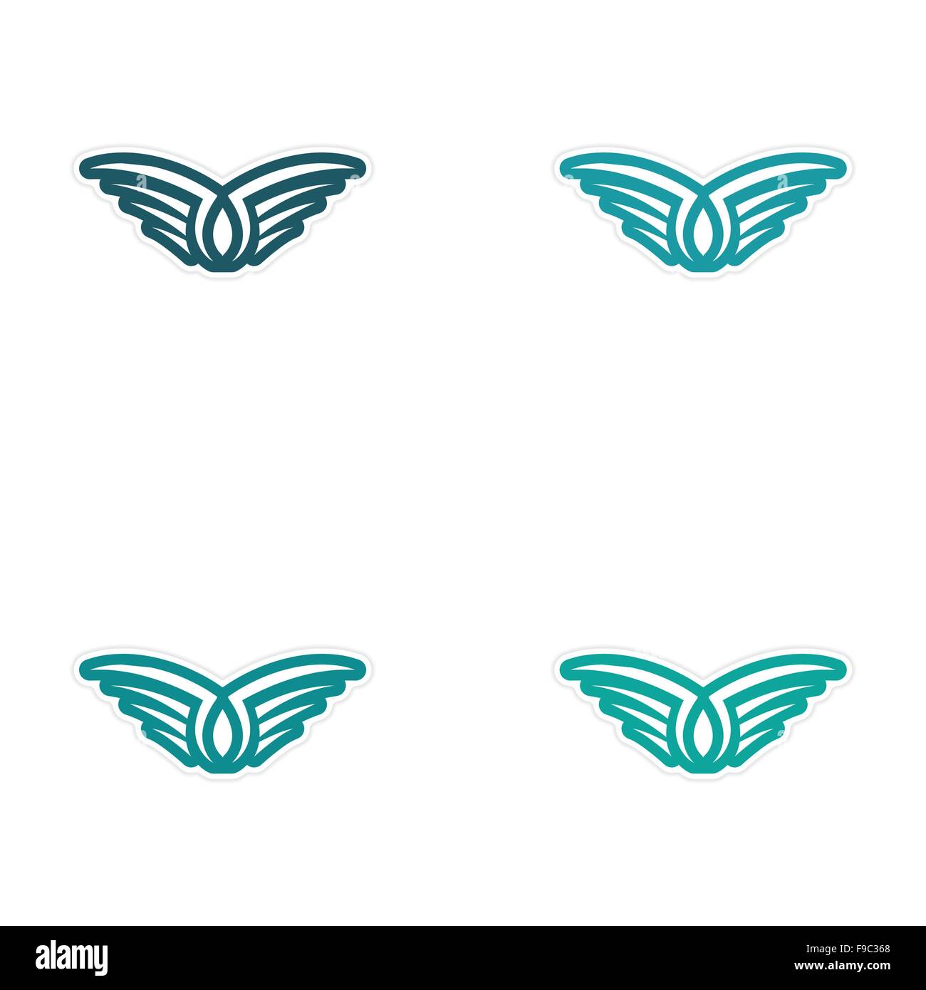 assembly stickers wings eagle Stock Vector Image & Art - Alamy