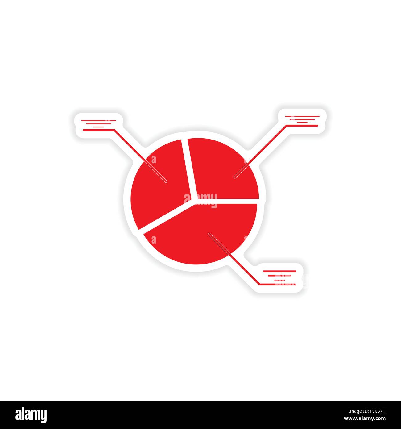 stylish sticker on paper chart with explanations Stock Vector Image ...