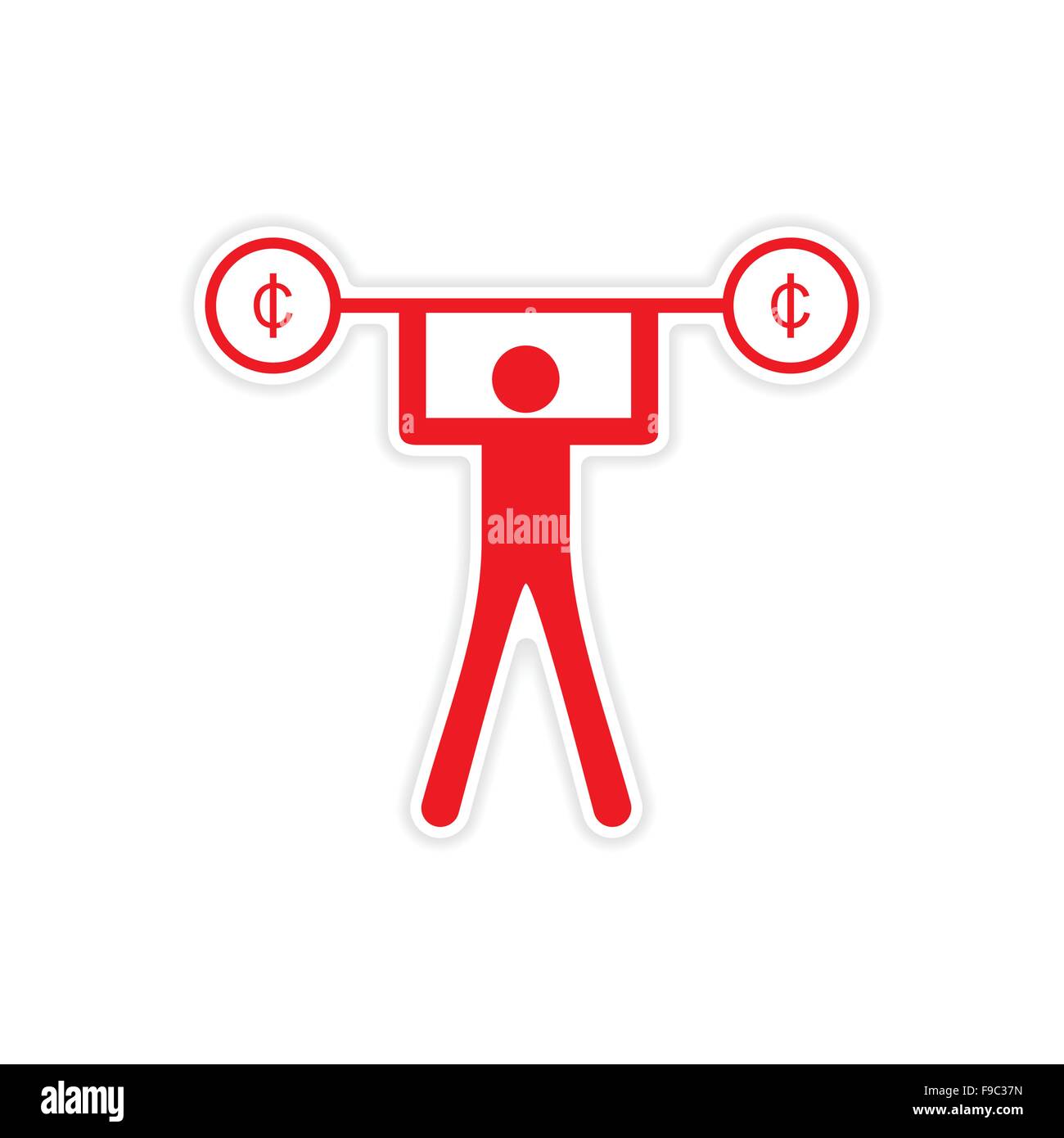 stylish sticker on paper people and money Rod Stock Vector Image & Art ...