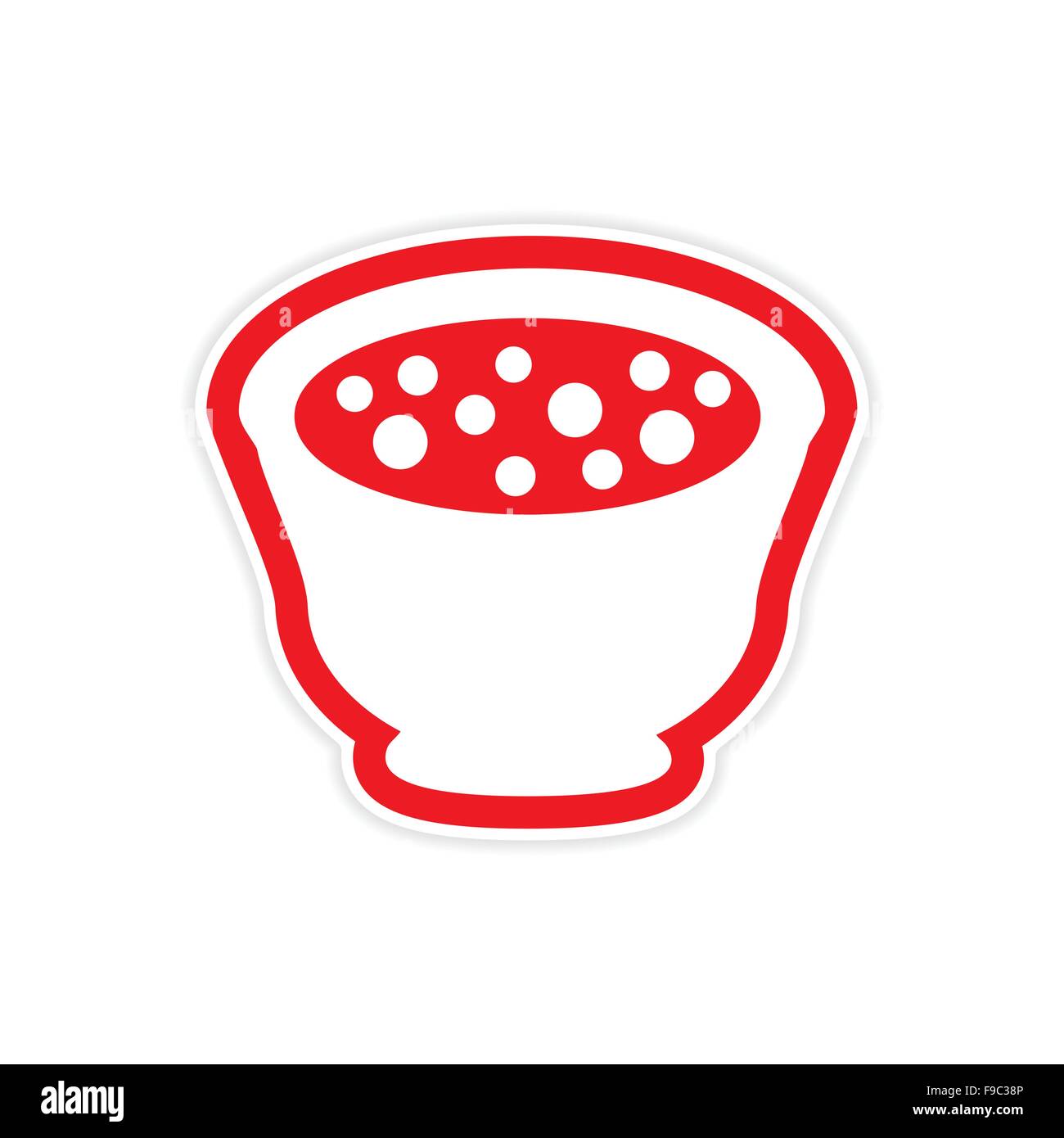 Miso soup white background Stock Vector Images - Alamy