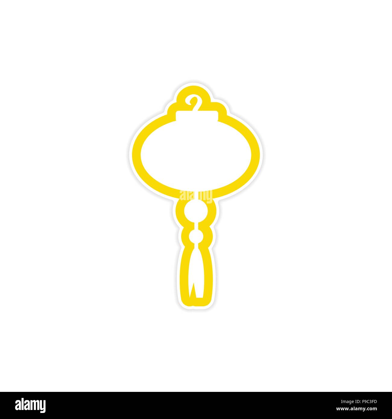 Sticker Chinese lantern Stock Vector Image & Art - Alamy