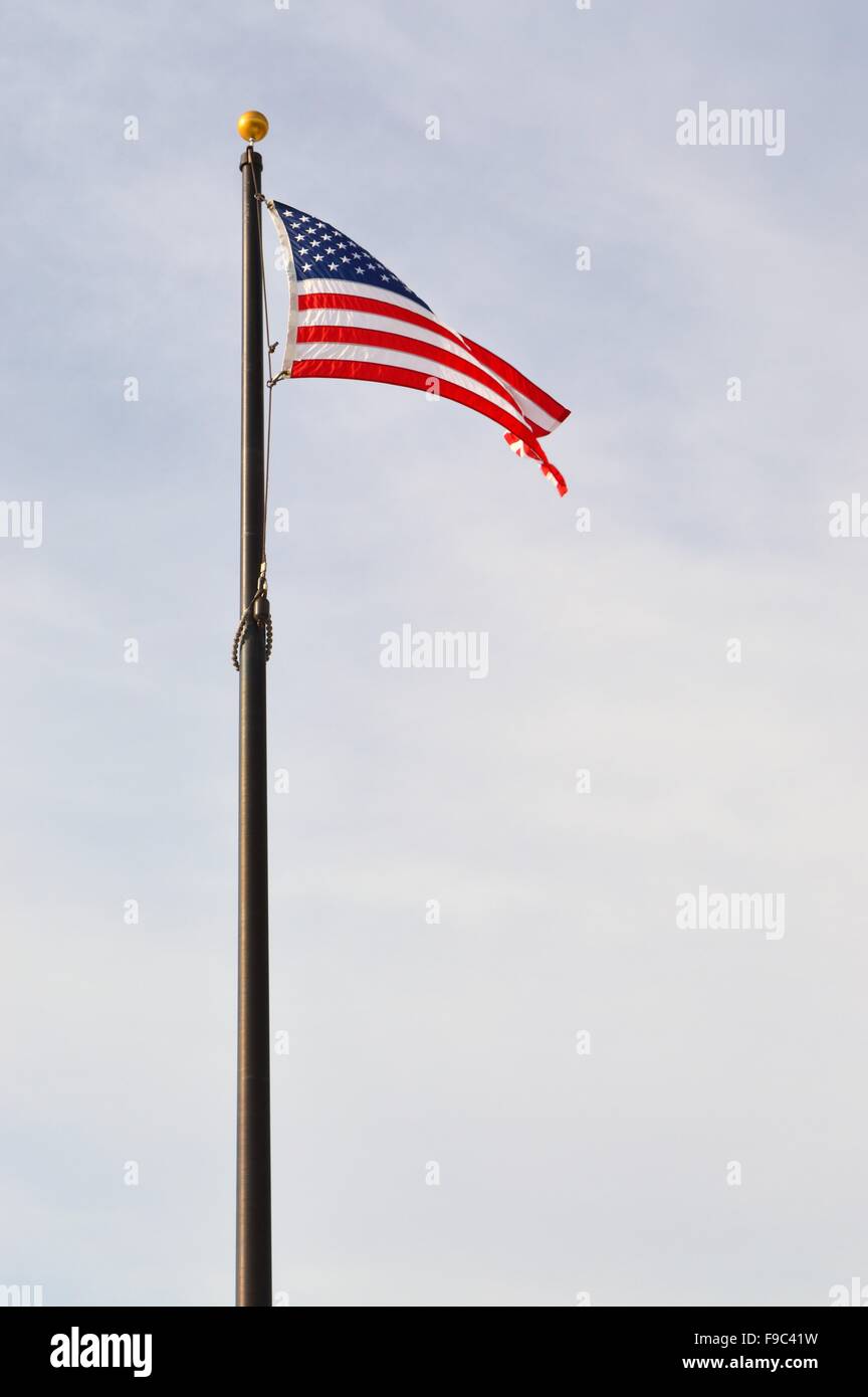Flag waving in the breeze Stock Photo - Alamy