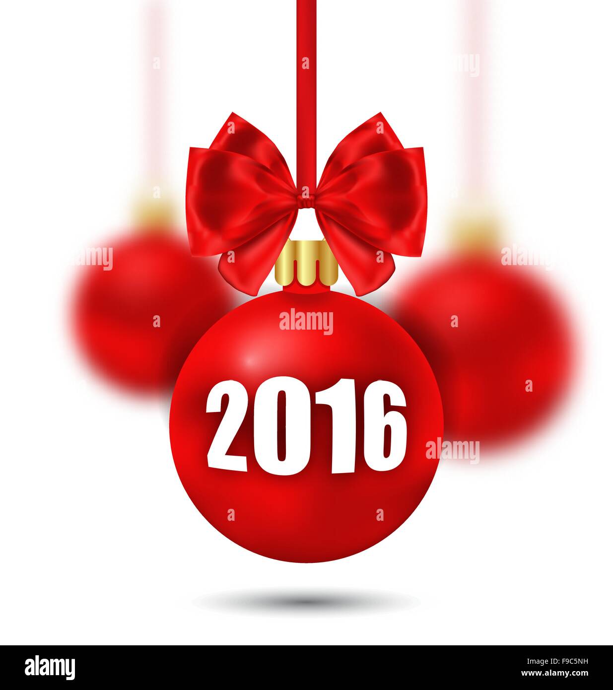 Red bows christmas ball Stock Vector Images - Alamy