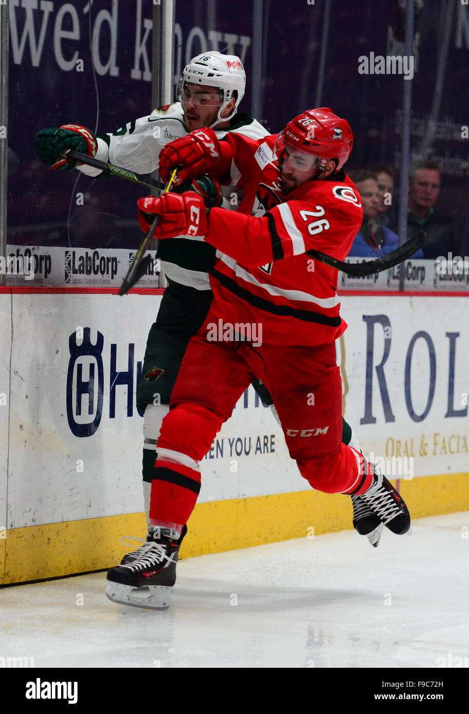 Charlotte Checkers LW Carter Sandlak (26) during the AHL game between ...