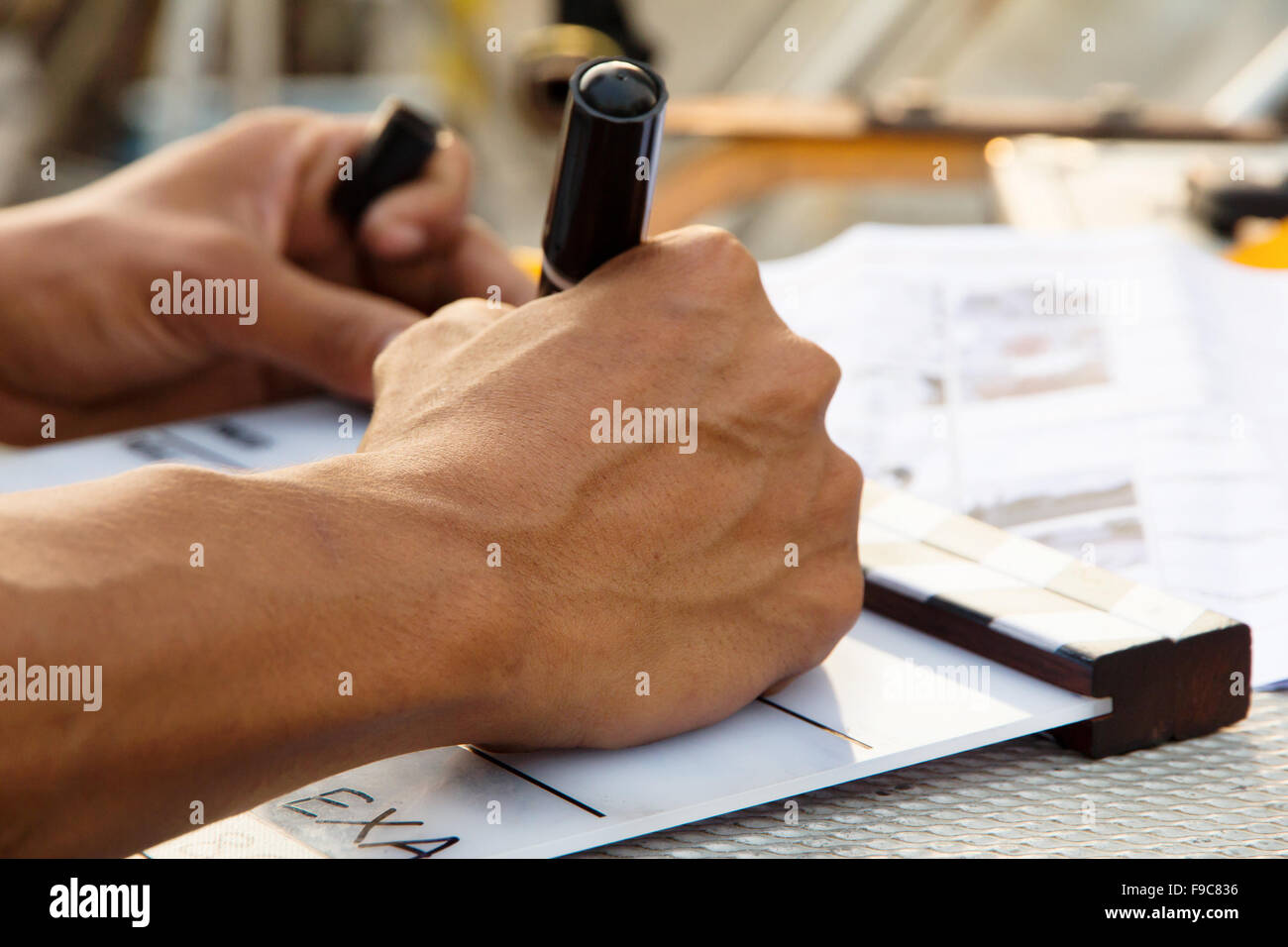 Labeling the Slate Stock Photo - Alamy
