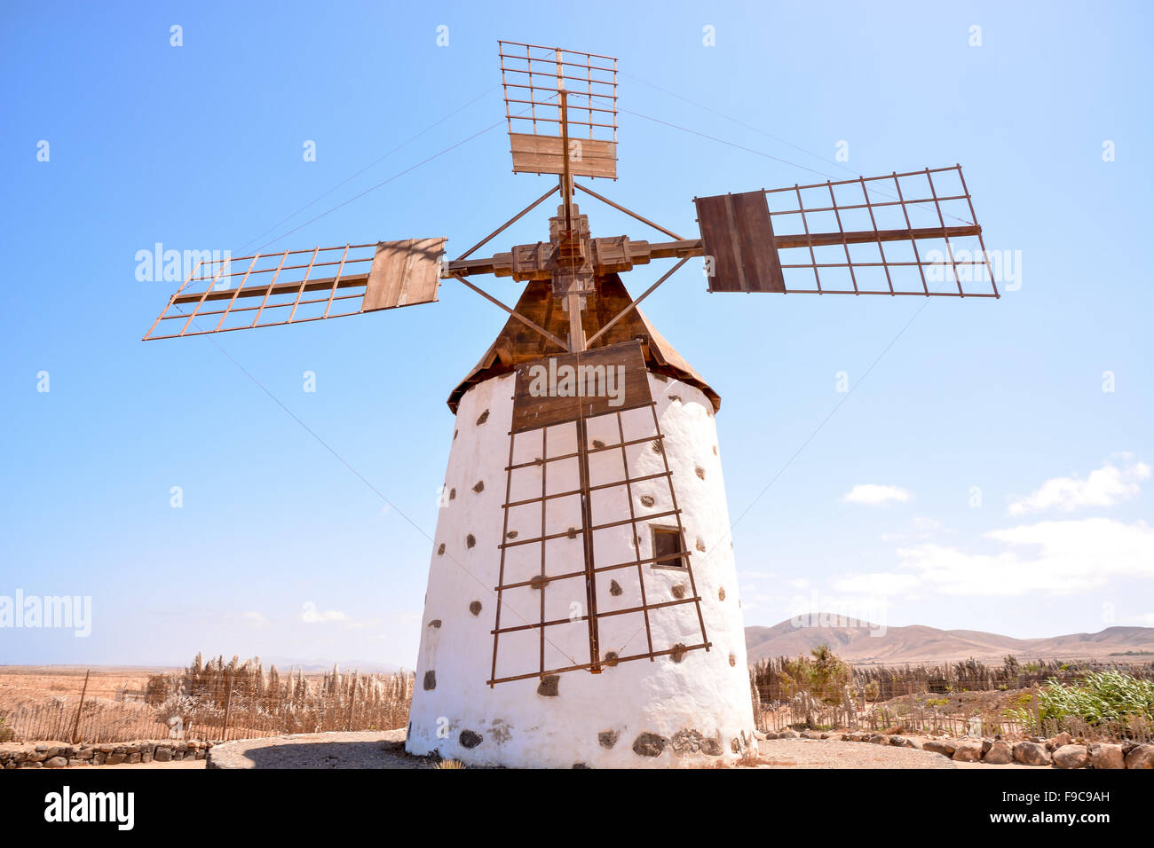 Classic Vintage Windmill Building Stock Photo - Alamy