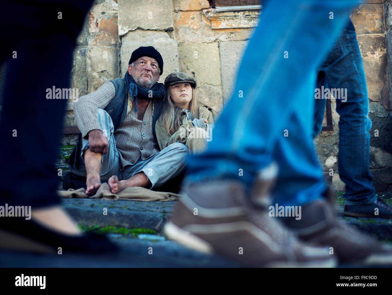 Homeless feet hi-res stock photography and images - Alamy
