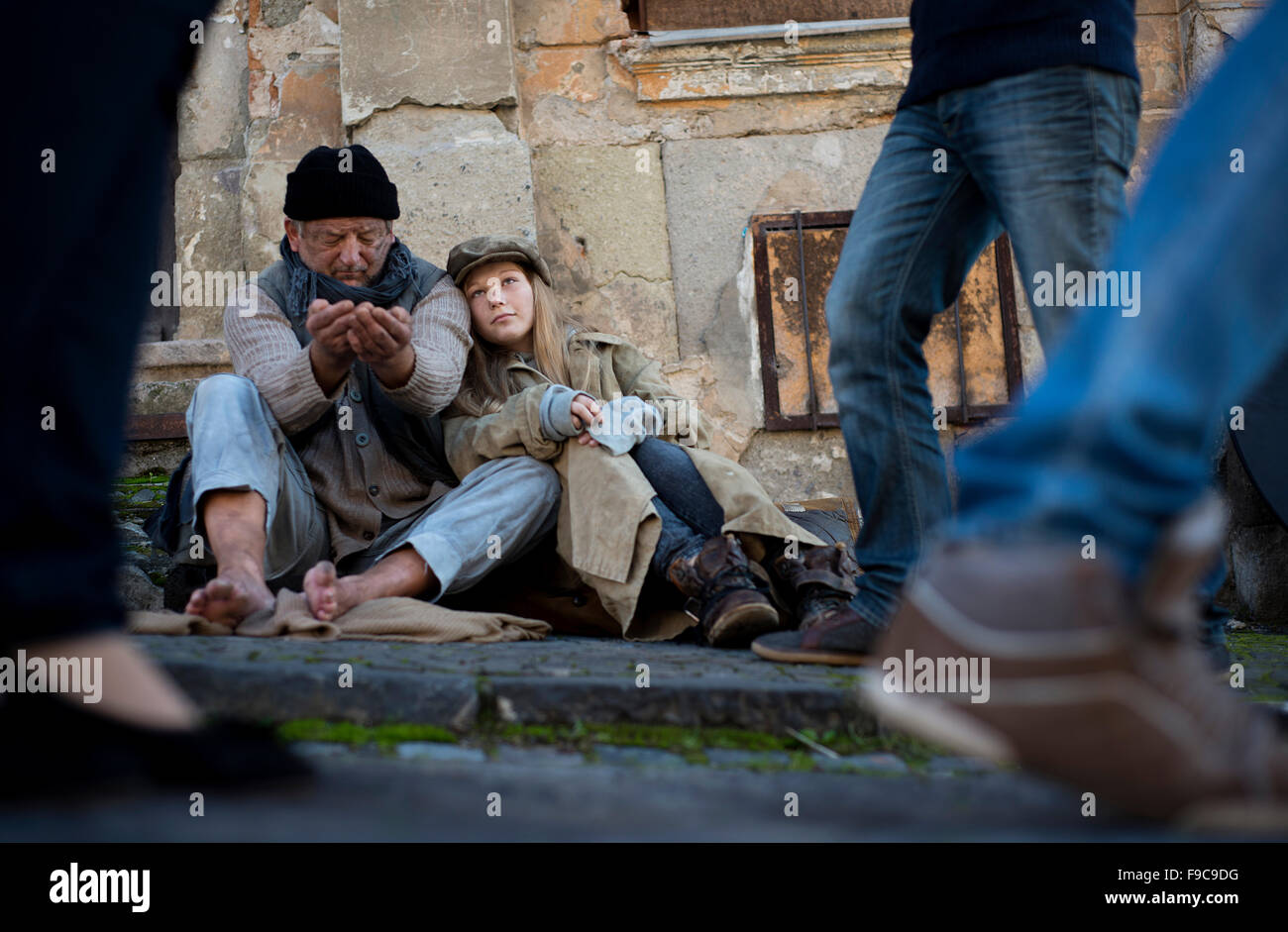 Homeless feet hi-res stock photography and images - Alamy