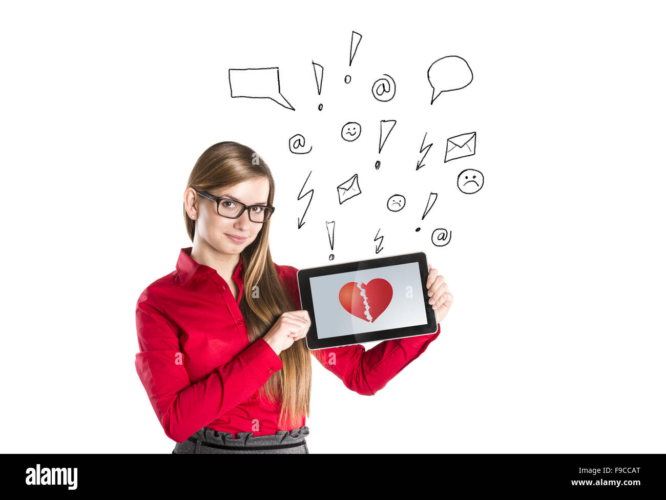 Funny love in social media and internet communication Stock Photo - Alamy