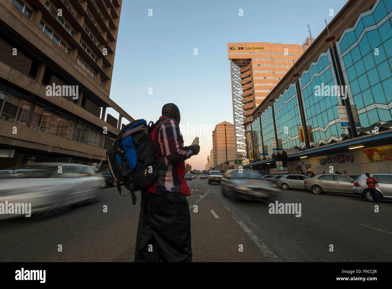 Harare street central hi-res stock photography and images - Alamy