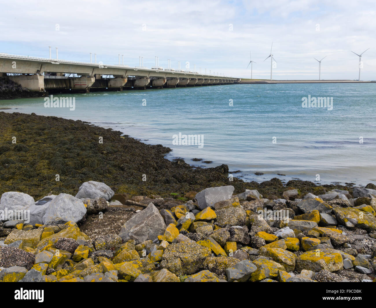 Eastern Scheldt storm surge barrier dam (Oosterscheldekering), barrage ...